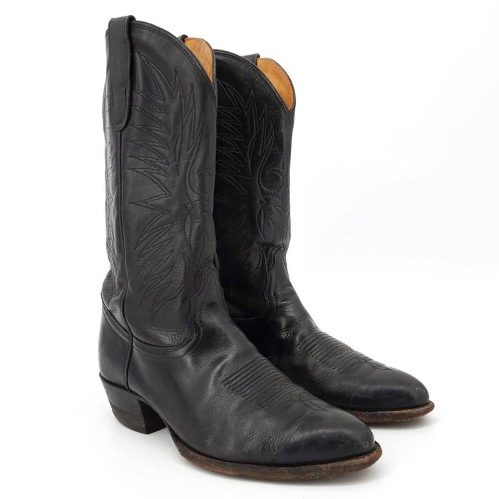 Tony Lama Vintage Tony Lama Leather Cowboy Western Boots USA 11D | Grailed