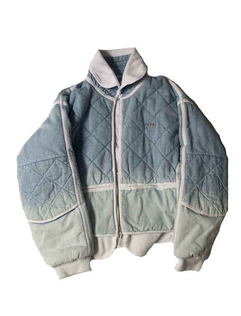 032c 032c washed effect quilted puffer bomber jacket | Grailed