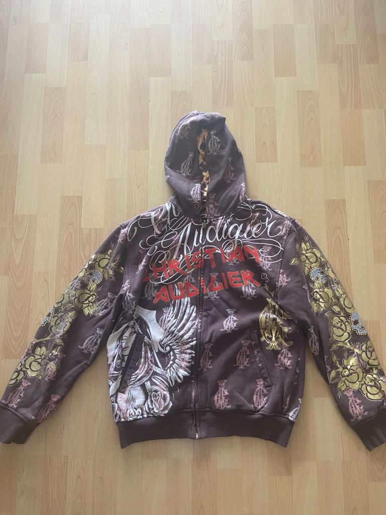Christian Audigier × Ed Hardy × Vintage Vintage Really Point Hoodie Zip ...