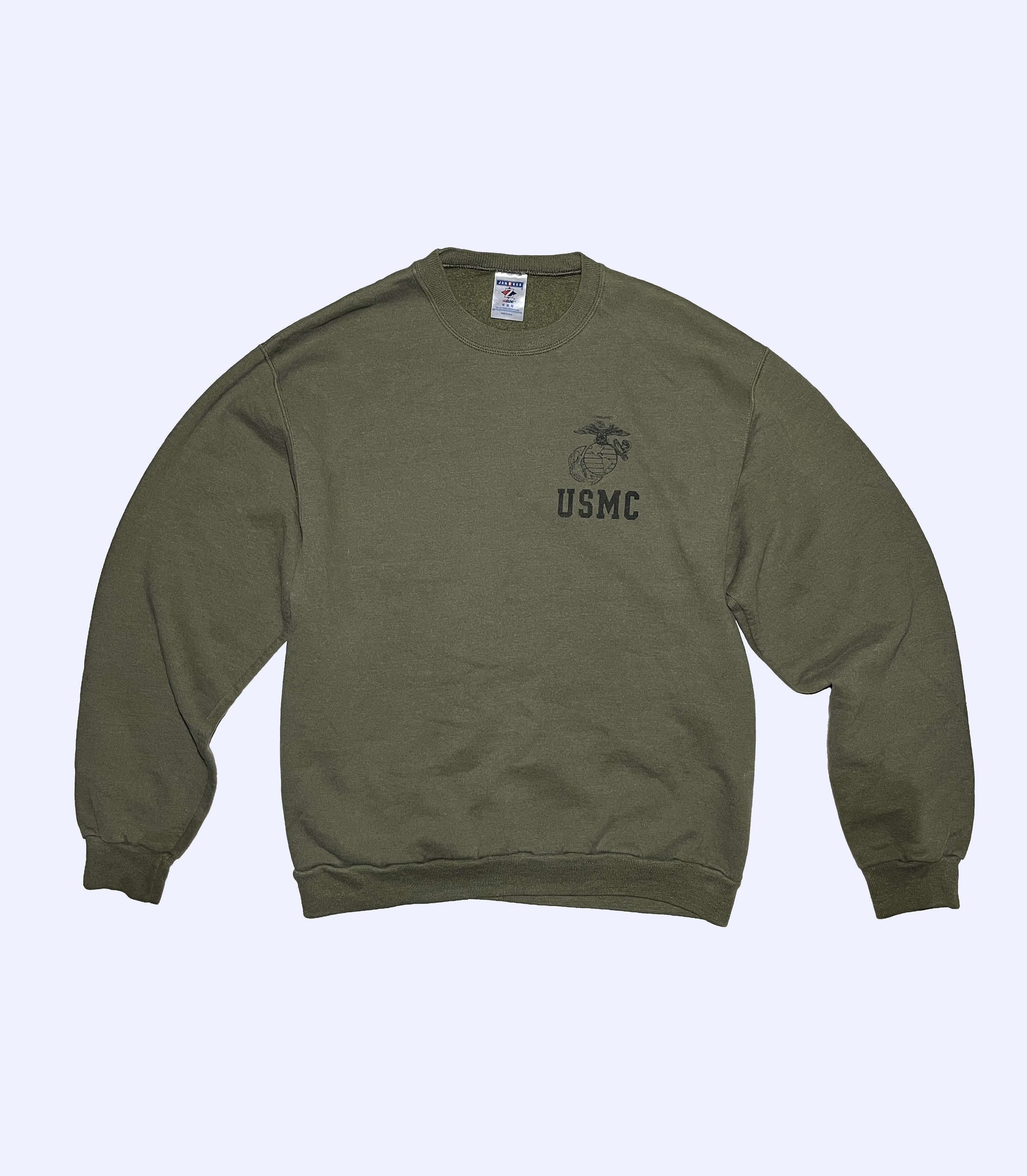 Military USMC US Marine Corps Olive Sweatshirt | Grailed