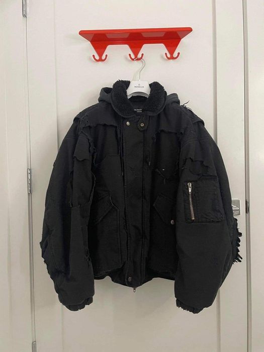 Balenciaga BALENCIAGA UNITY DESTROYED BOMBER JACKET SIZE 2 | Grailed