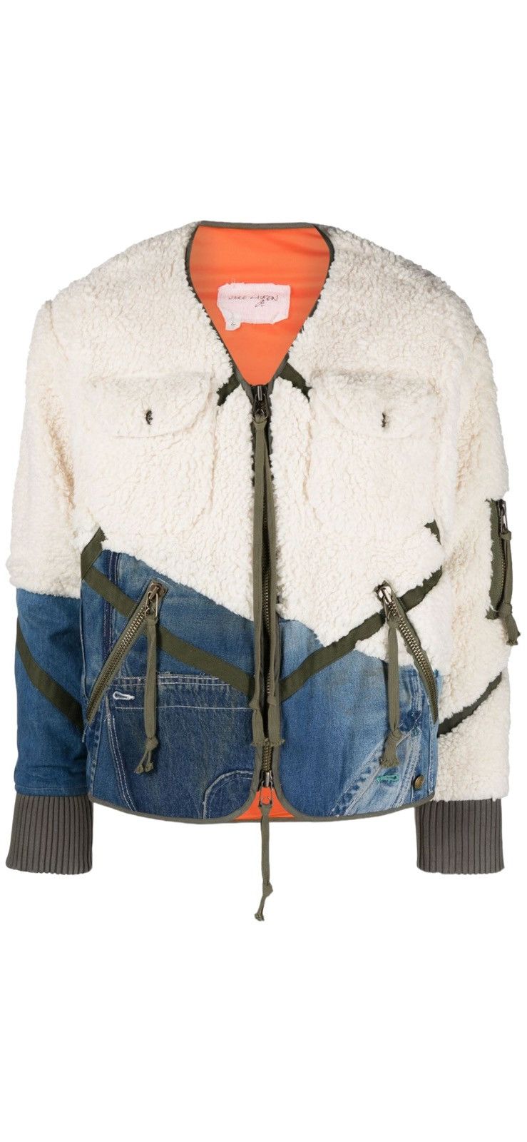 Greg Lauren Greg Lauren Faux Shearling Overall Flight Jacket | Grailed