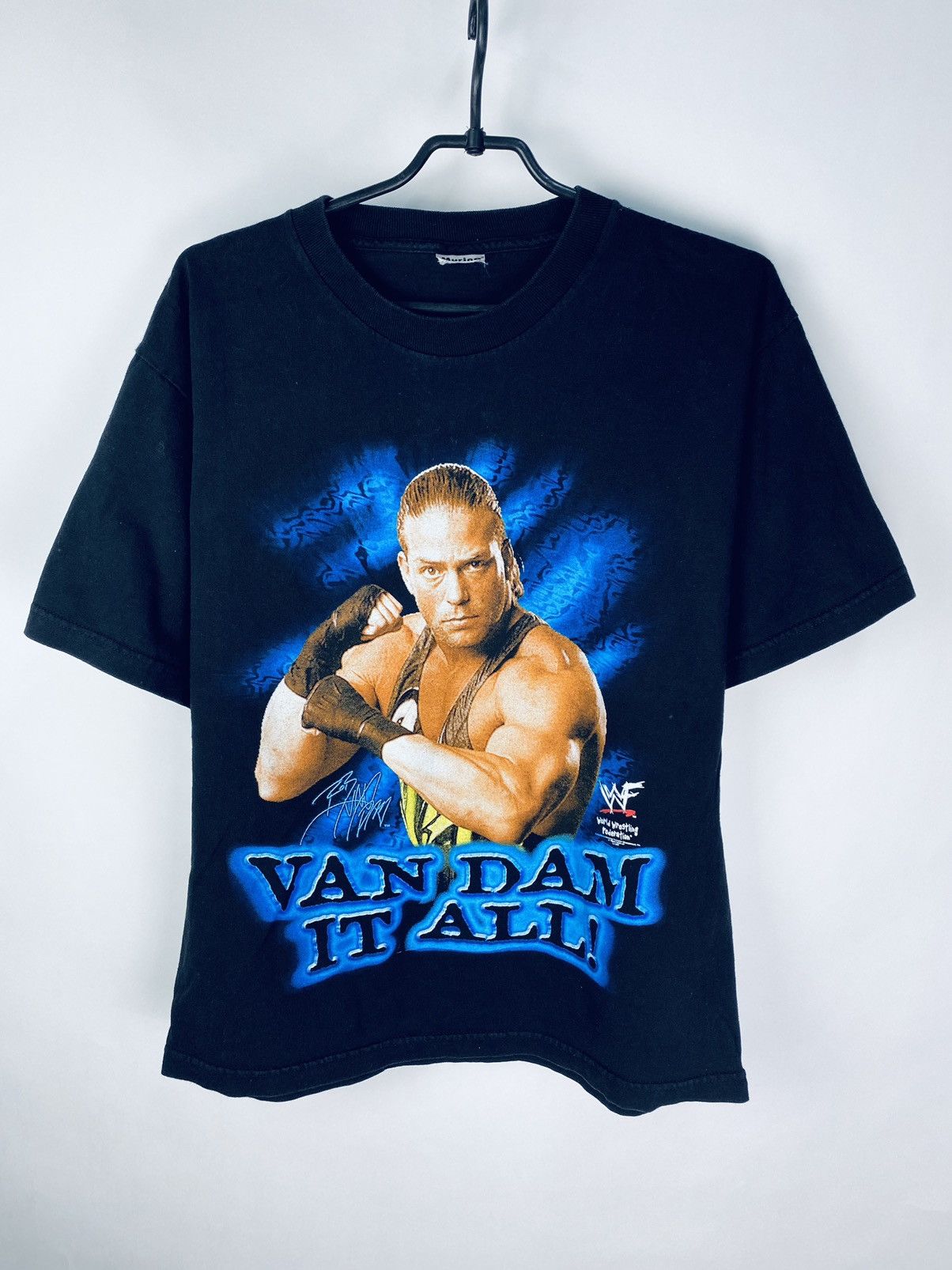 Vintage × Wwe × Wwf Vintage 2002 WWE WWF Rob Van Dam Tee Shirt | Grailed