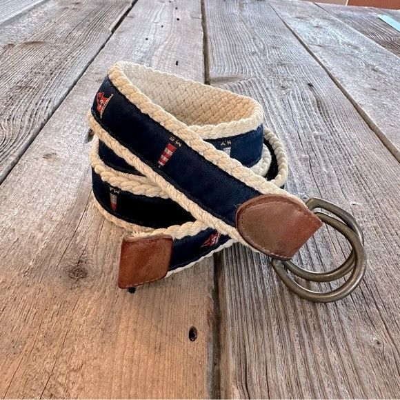 Polo Ralph Lauren Ralph Lauren Nautical Belt Navy Blue Lighthouses ...