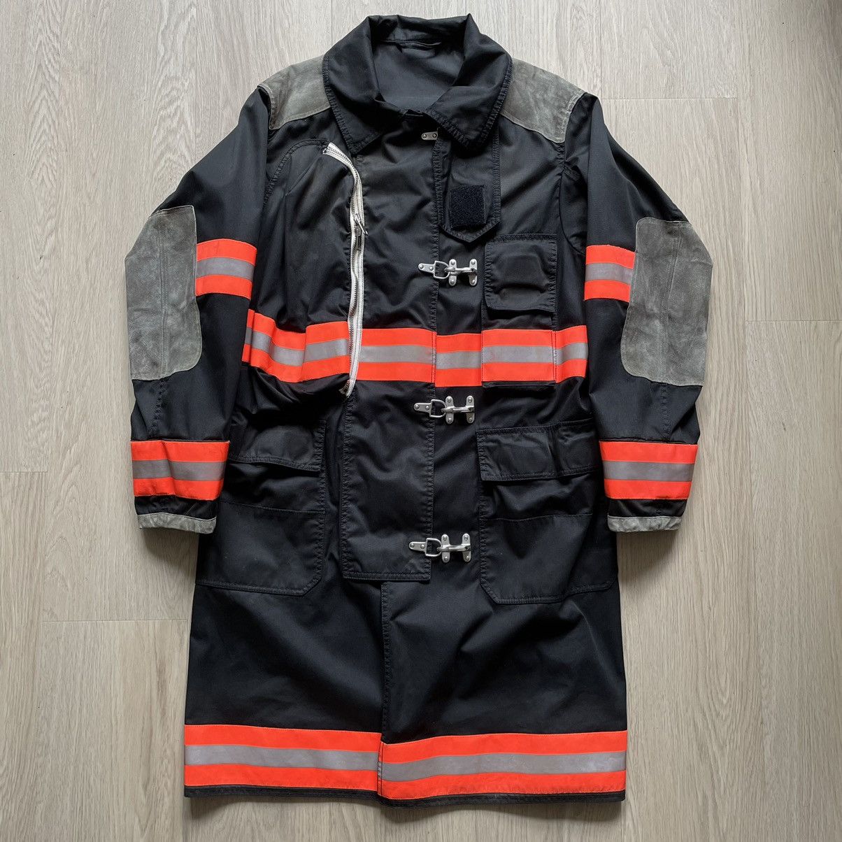 Calvin Klein 205W39NYC × Raf Simons Oversized black firemen jacket ...