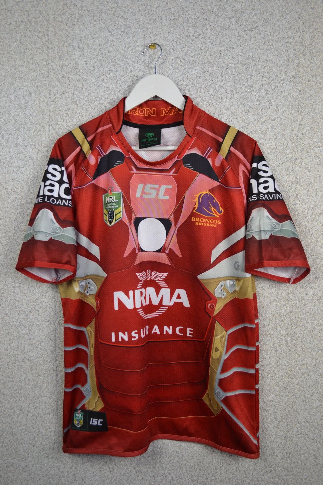 Rugby Ralph Lauren Broncos Brisbane NRL Rugby League Shirt ISC Jersey ...