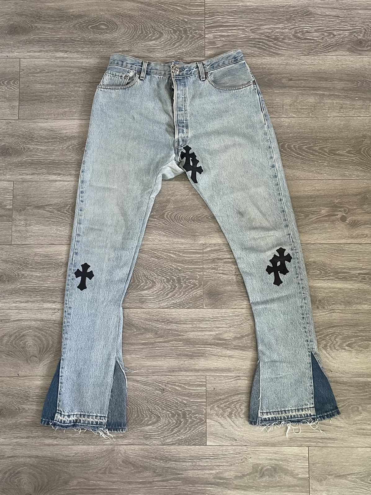 Chrome Hearts Chrome Hearts Flared Patched Denim | Grailed