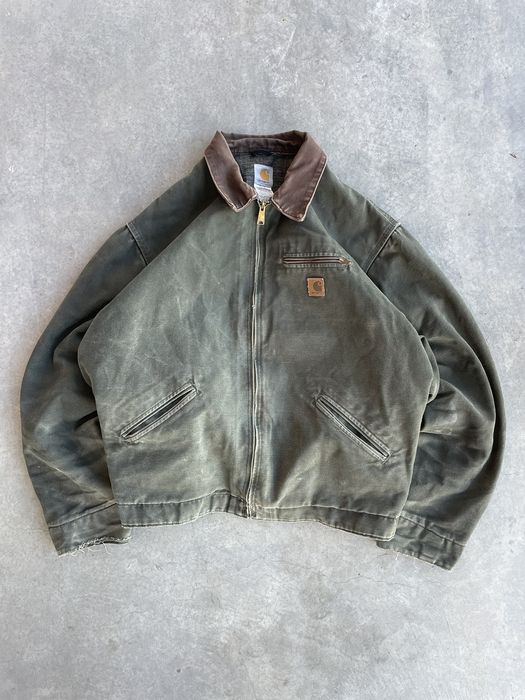 Vintage 90s Carhartt blanket lined Detroit jacket | Grailed