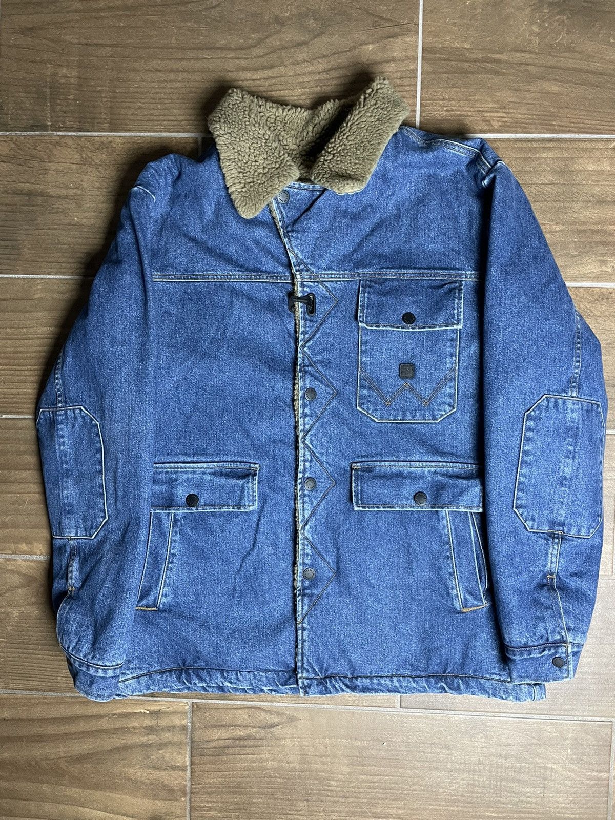 Denim Jacket × Roark × Wrangler Wrangler Roark Sherpa Denim Jacket Size ...