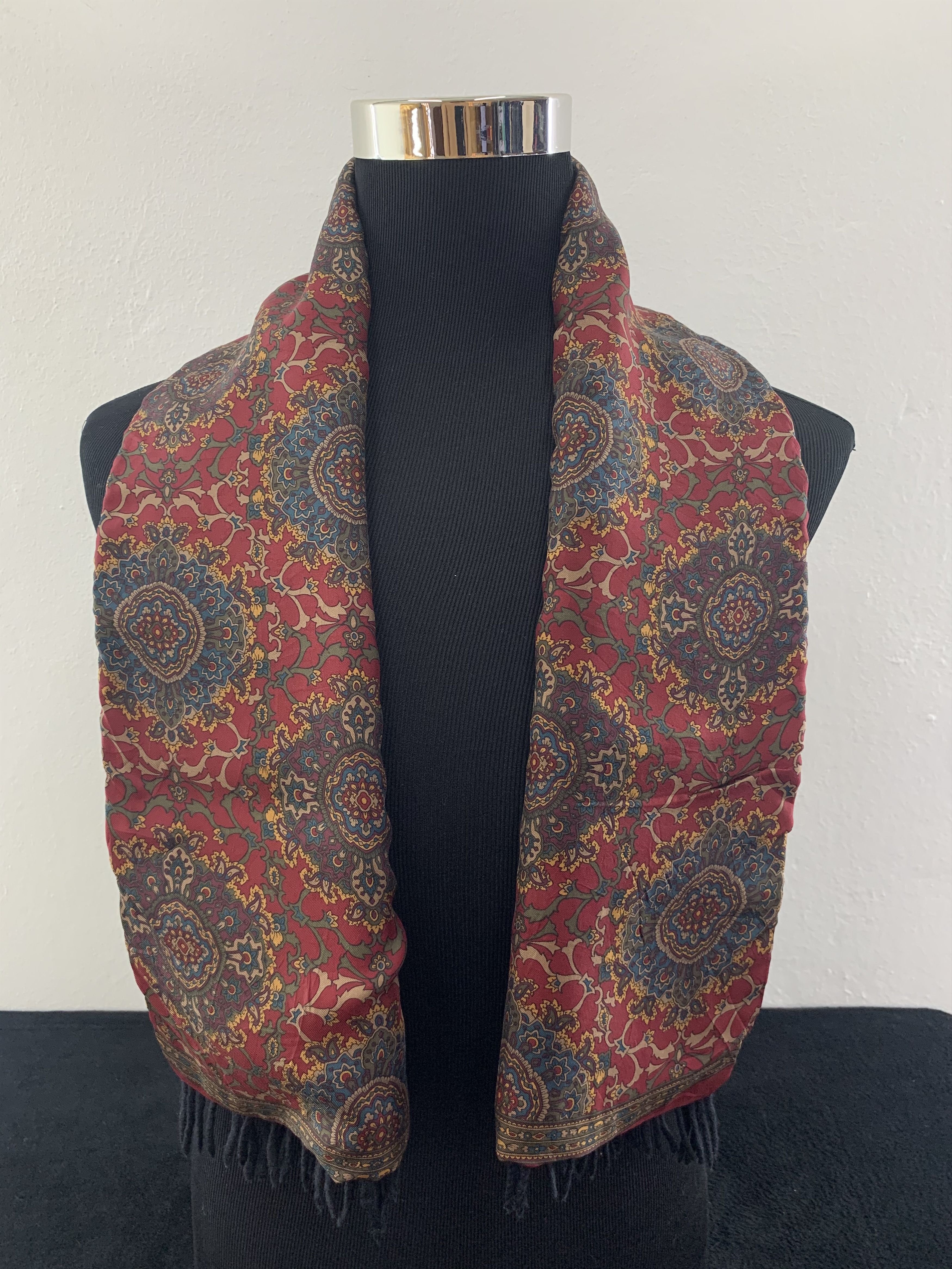 Pierre Balmain × Vintage Vintage 90s Pierre Balmain Silk Wool Scarf ...