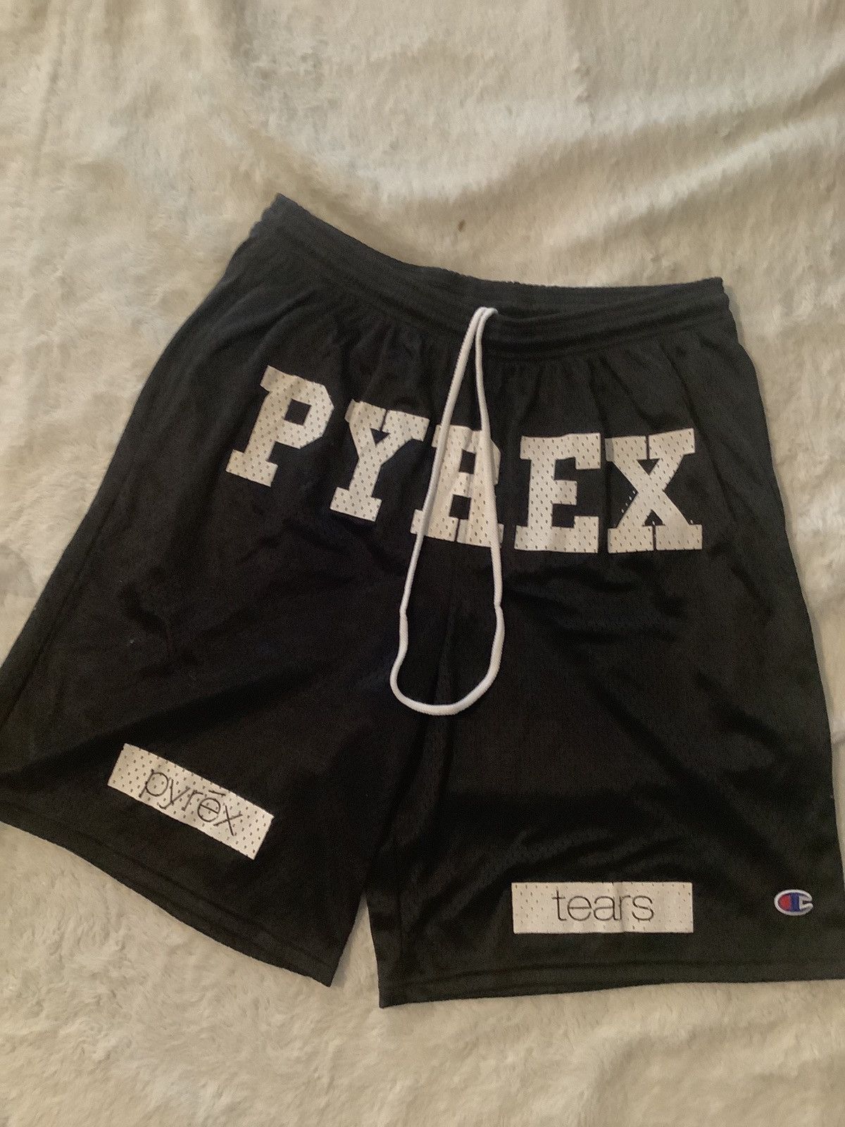 Pyrex Vision Denim tears x Pyrex vision mesh shorts | Grailed