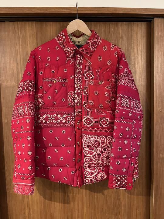 Visvim VISVIM Bandana Kerchief Down Jacket Red Cotton 3 | Grailed
