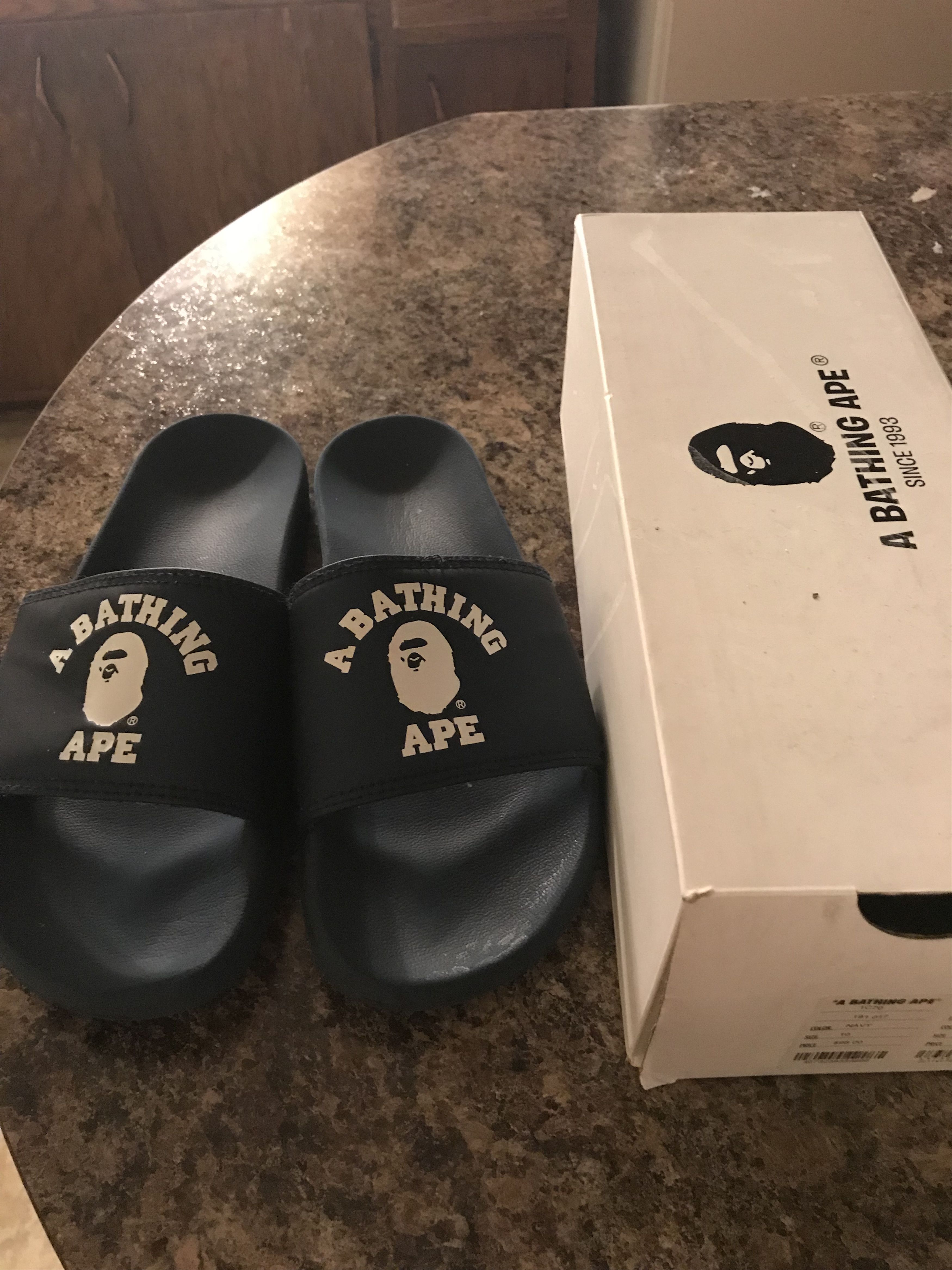 Bape Bape college slides | Grailed