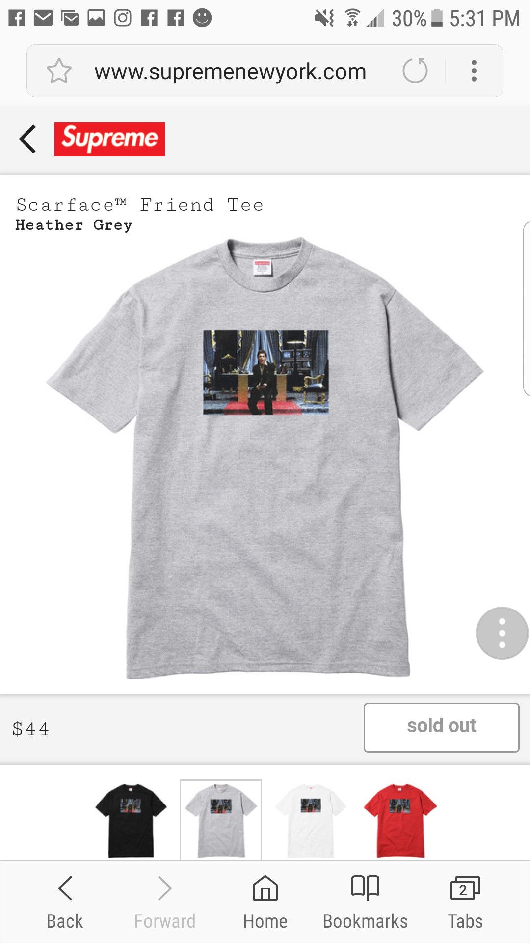 Supreme Supreme scarface "Friend" Tee | Grailed