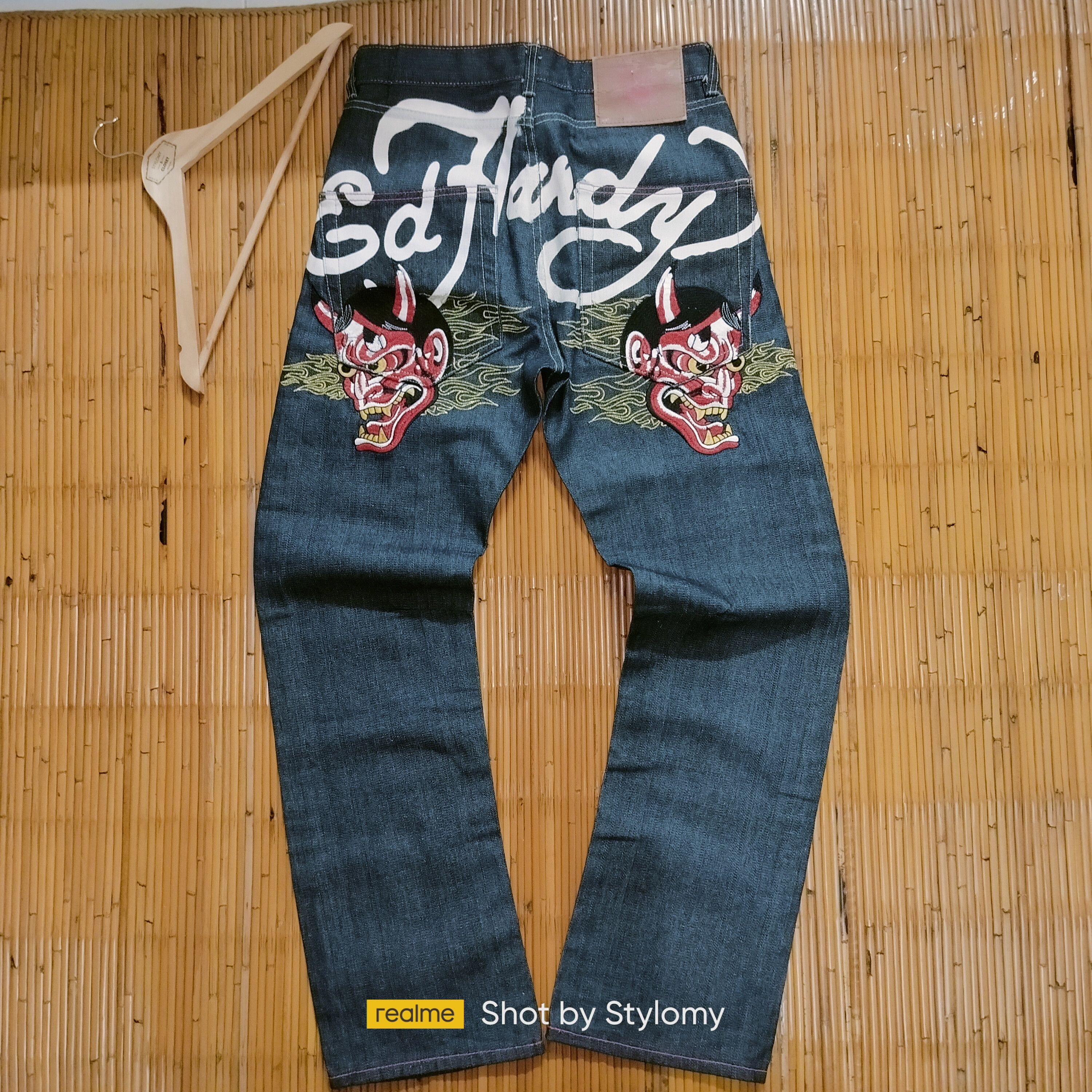 Ed Hardy Ed Hardy devil embroidery jeans | Grailed