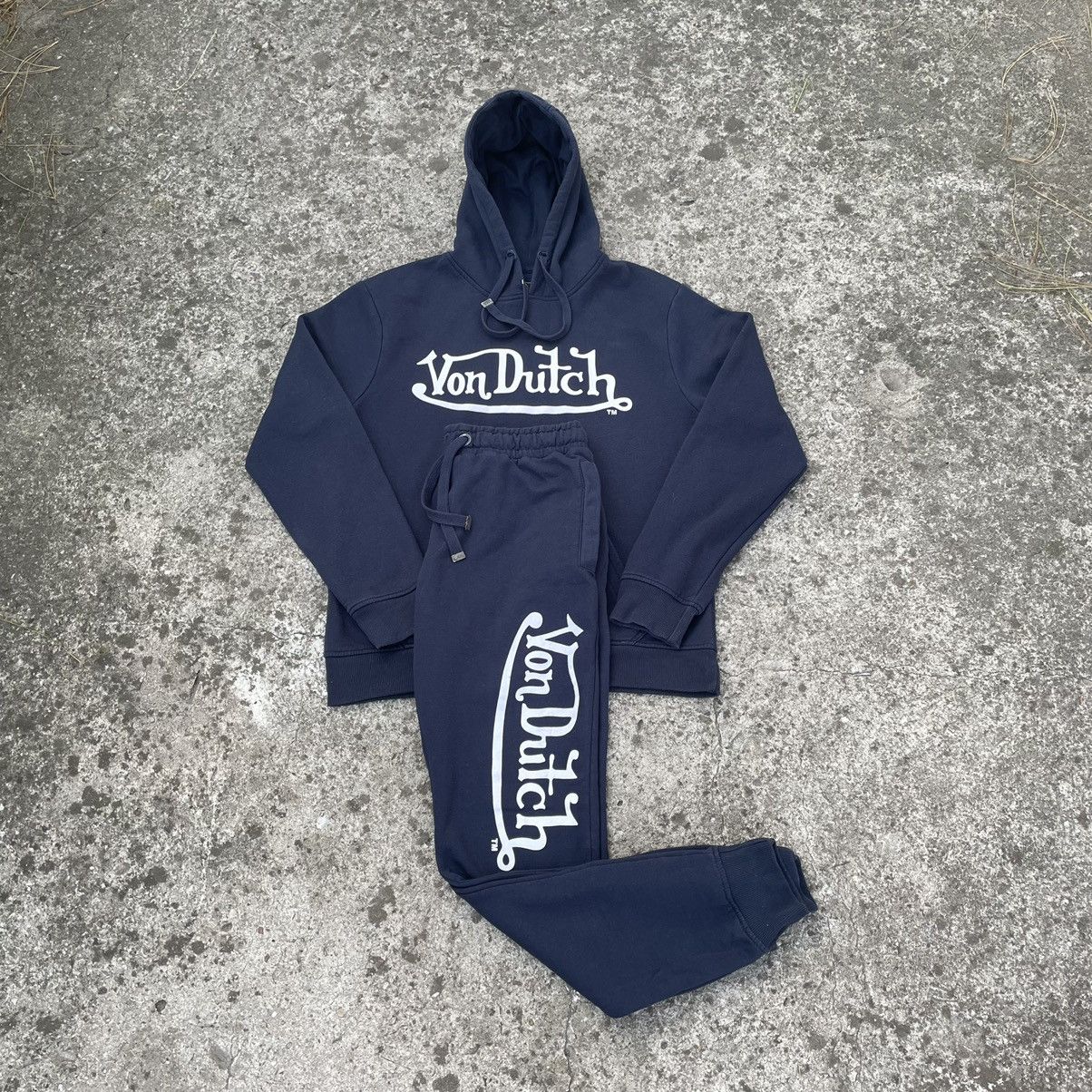 Streetwear × Vintage × Von Dutch Von Dutch Track Suit Hoodie Pants L/M ...
