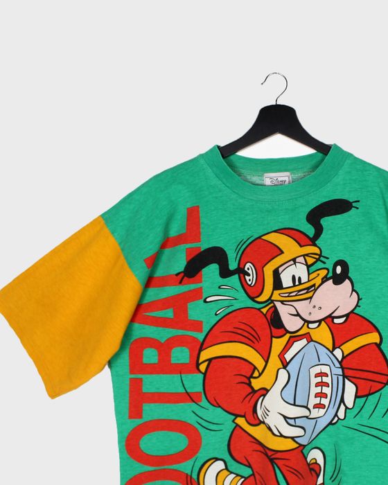 Vintage 90s vintage Euro Disney GOOFY Football graphic t-shirt OG | Grailed