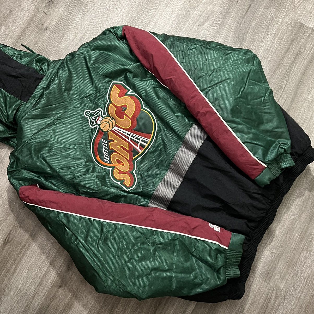 Starter Seattle SuperSonics Starter Puffy Jacket RARE | Grailed