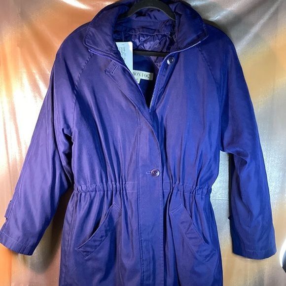 London Fog Purple London Fog hip length parka. Zip out quilted lining ...