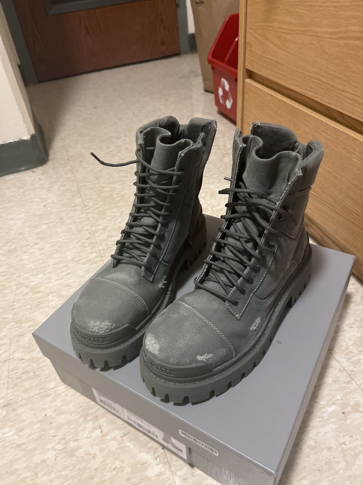 Balenciaga [41] Balenciaga distressed Strike Boots | Grailed
