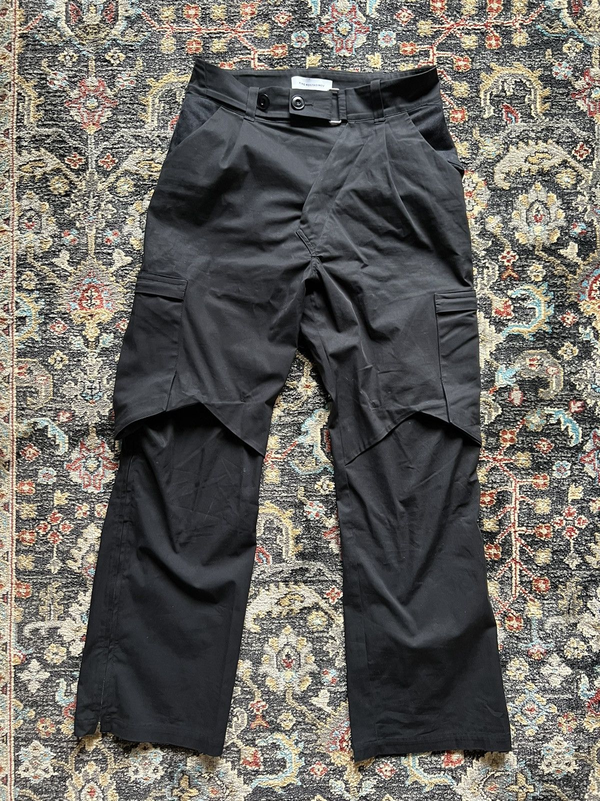 Kiko Kostadinov Kiko Kostadinov 00092020 Bindra Cargo Black Trouser ...