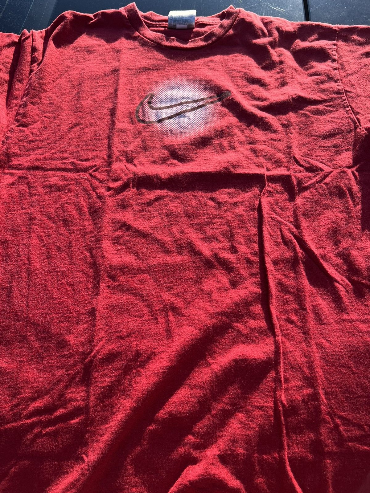 Nike Vintage Big Swoosh grey tag Nike tee | Grailed