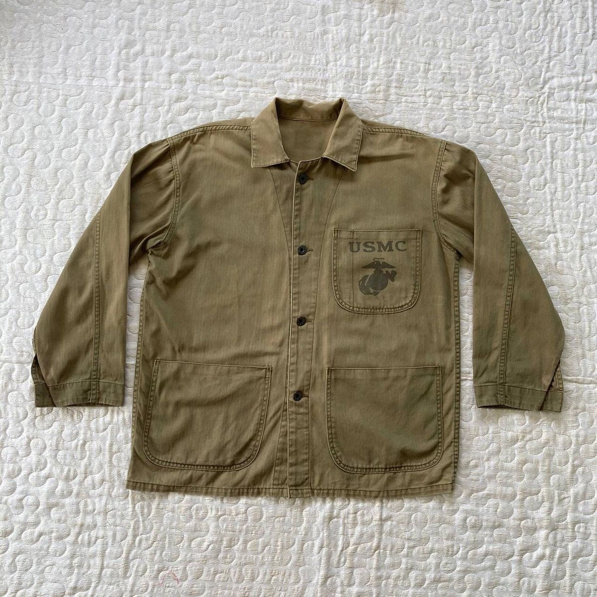 Vintage Vintage Reproduction USMC HBT BarnCoat | Grailed