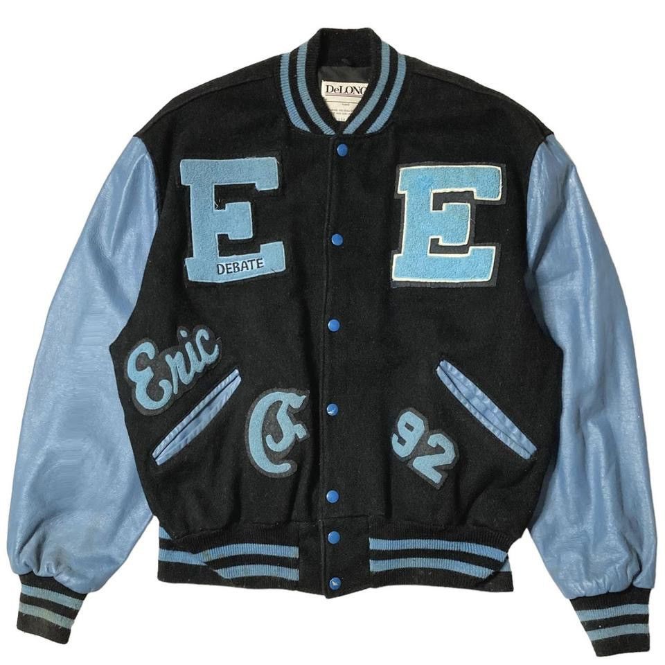 Vintage Vintage 90’s debate team two tone letterman jacket | Grailed