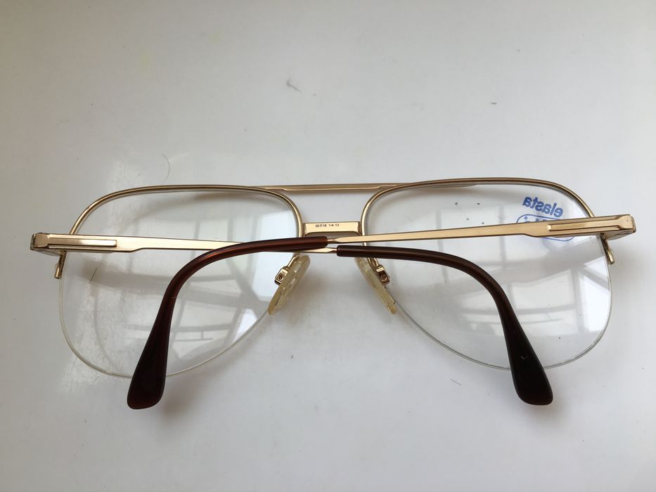 Safilo Vintage Safilo ELASTA 3714 Gold Aviator Eyeglasses Italy | Grailed