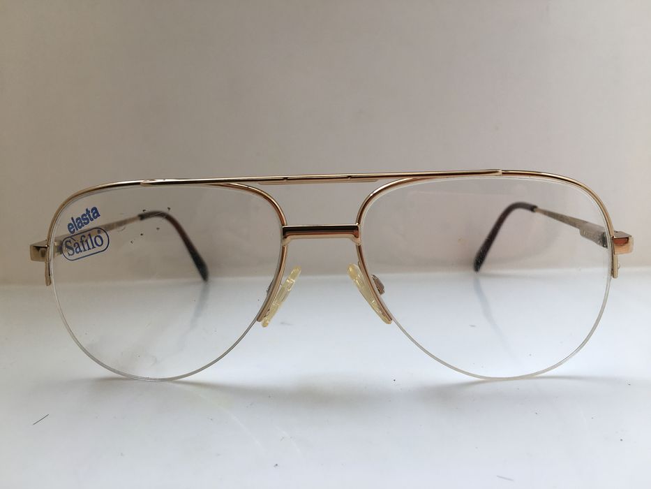 Safilo Vintage Safilo ELASTA 3714 Gold Aviator Eyeglasses Italy | Grailed