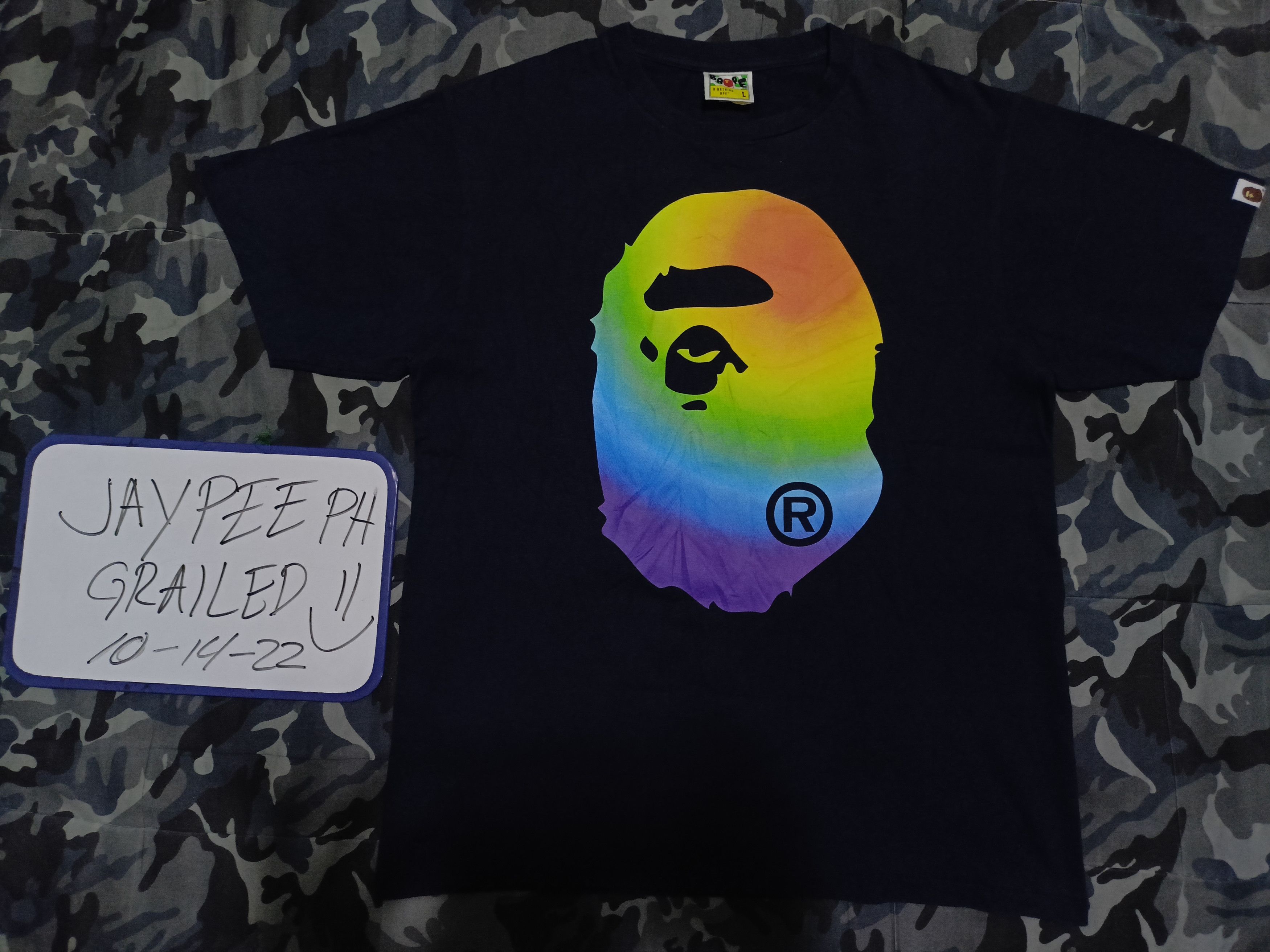 Bape A BATHING APE , RAINBOW BIG APE HEAD | Grailed