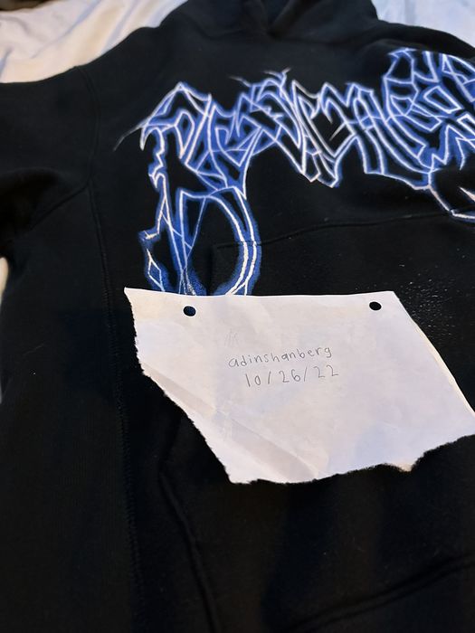 Revenge Revenge Exclusive Blue Lightning Hoodie | Grailed