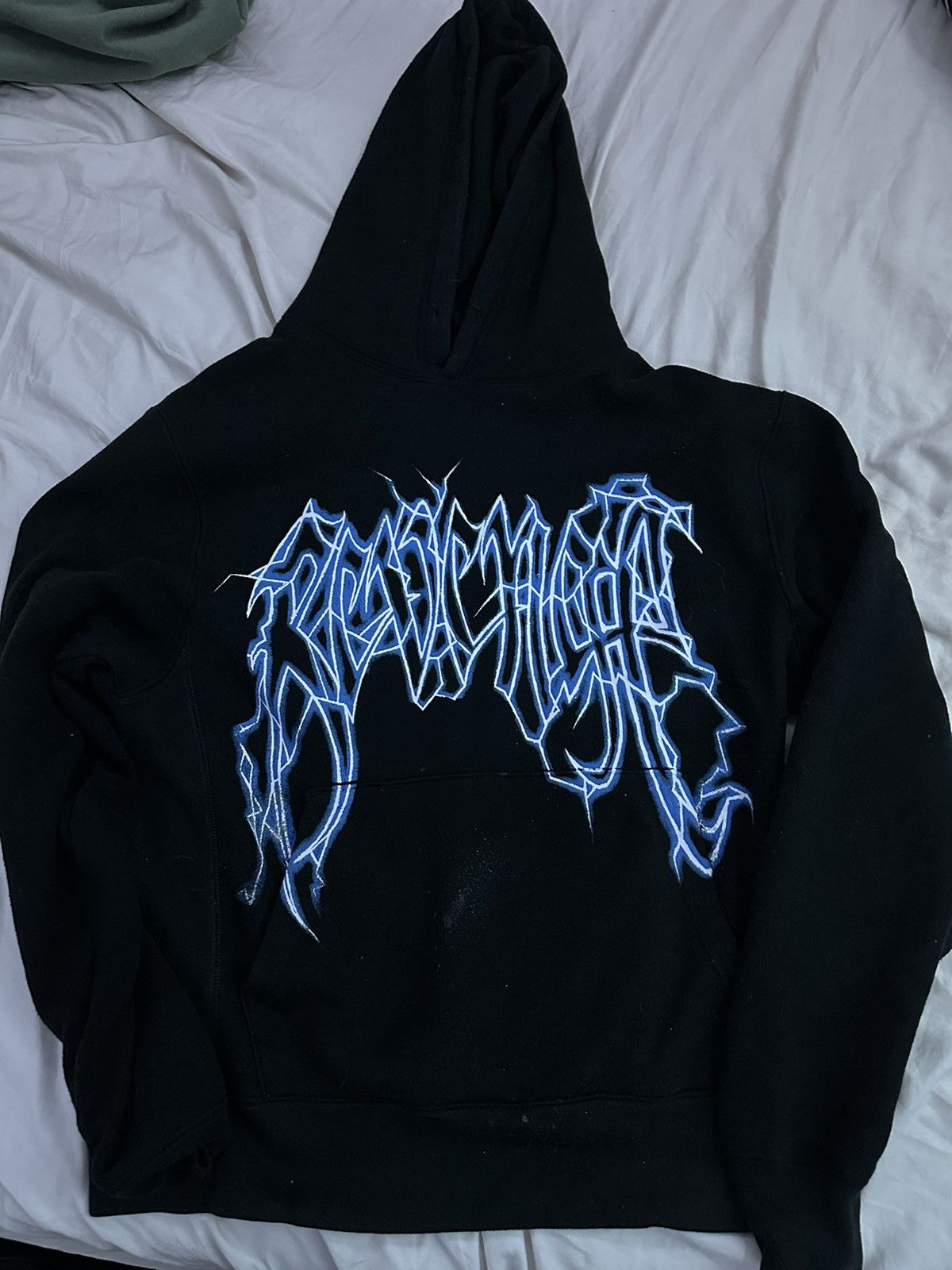 Revenge Revenge Exclusive Blue Lightning Hoodie | Grailed