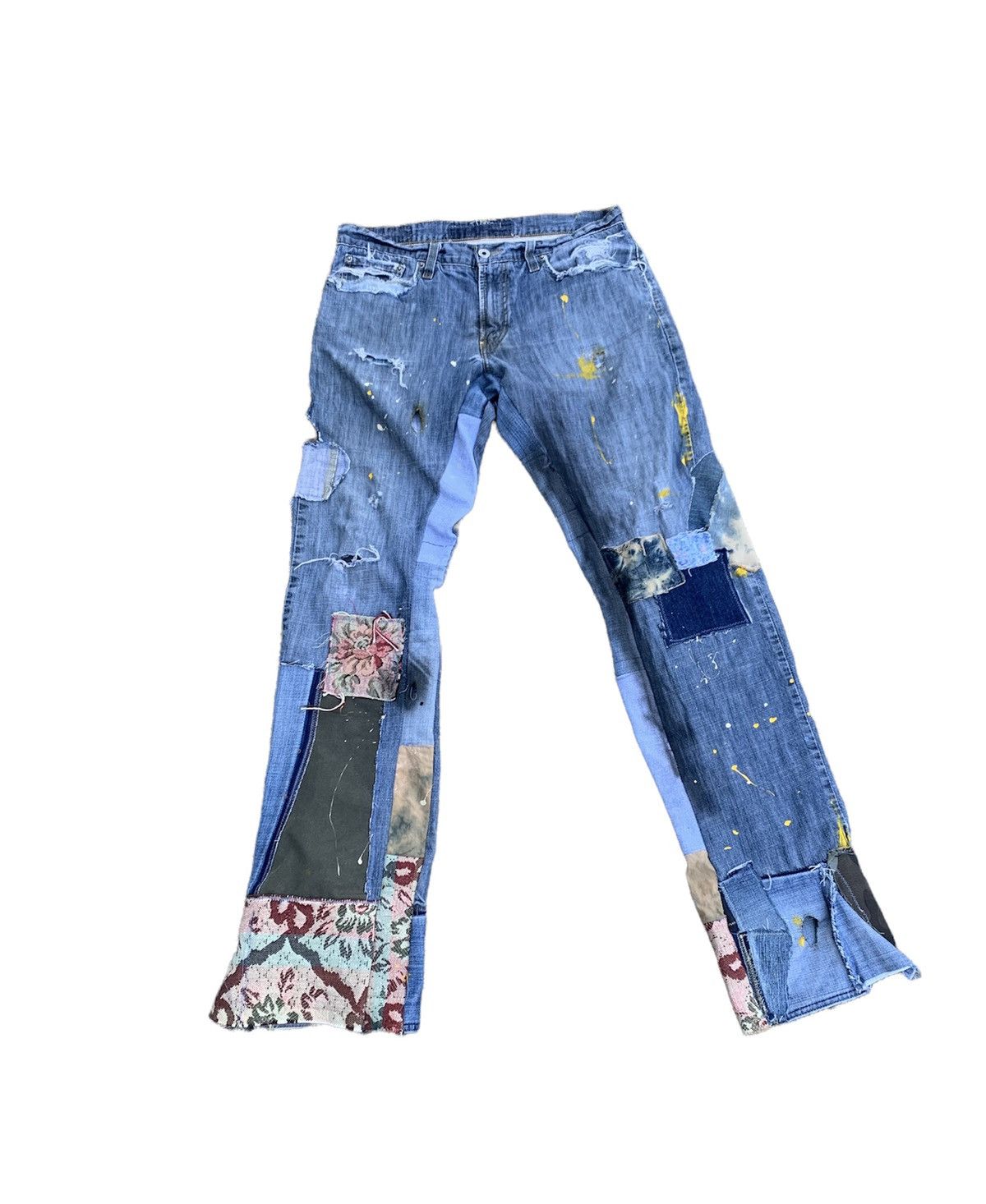 Custom DESTROYED PEOPLES DECONSTRUCTED JEANS | Grailed