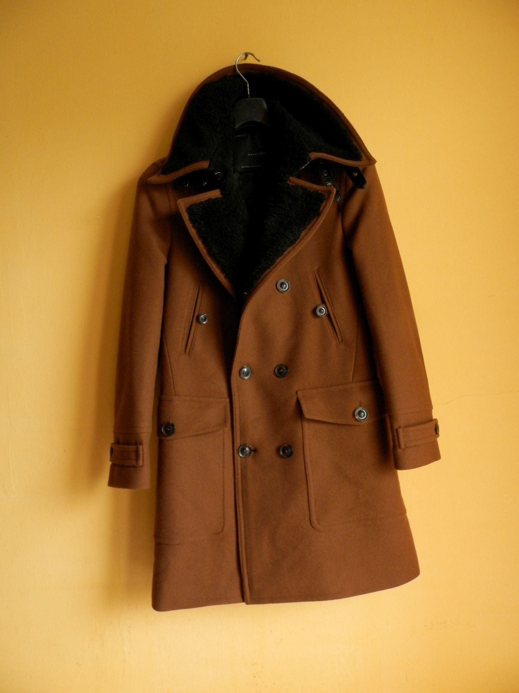 Zara Zara Man Black Tag double breasted winter heavy coat | Grailed