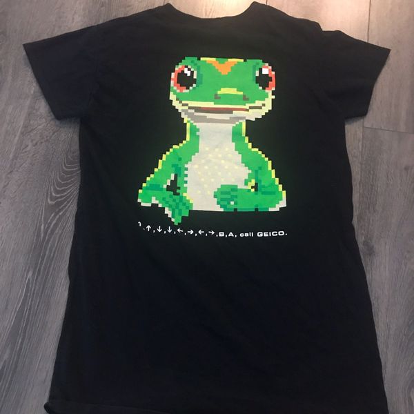Vintage Vintage Rare Geico “Gaming” Black T-Shirt! | Grailed