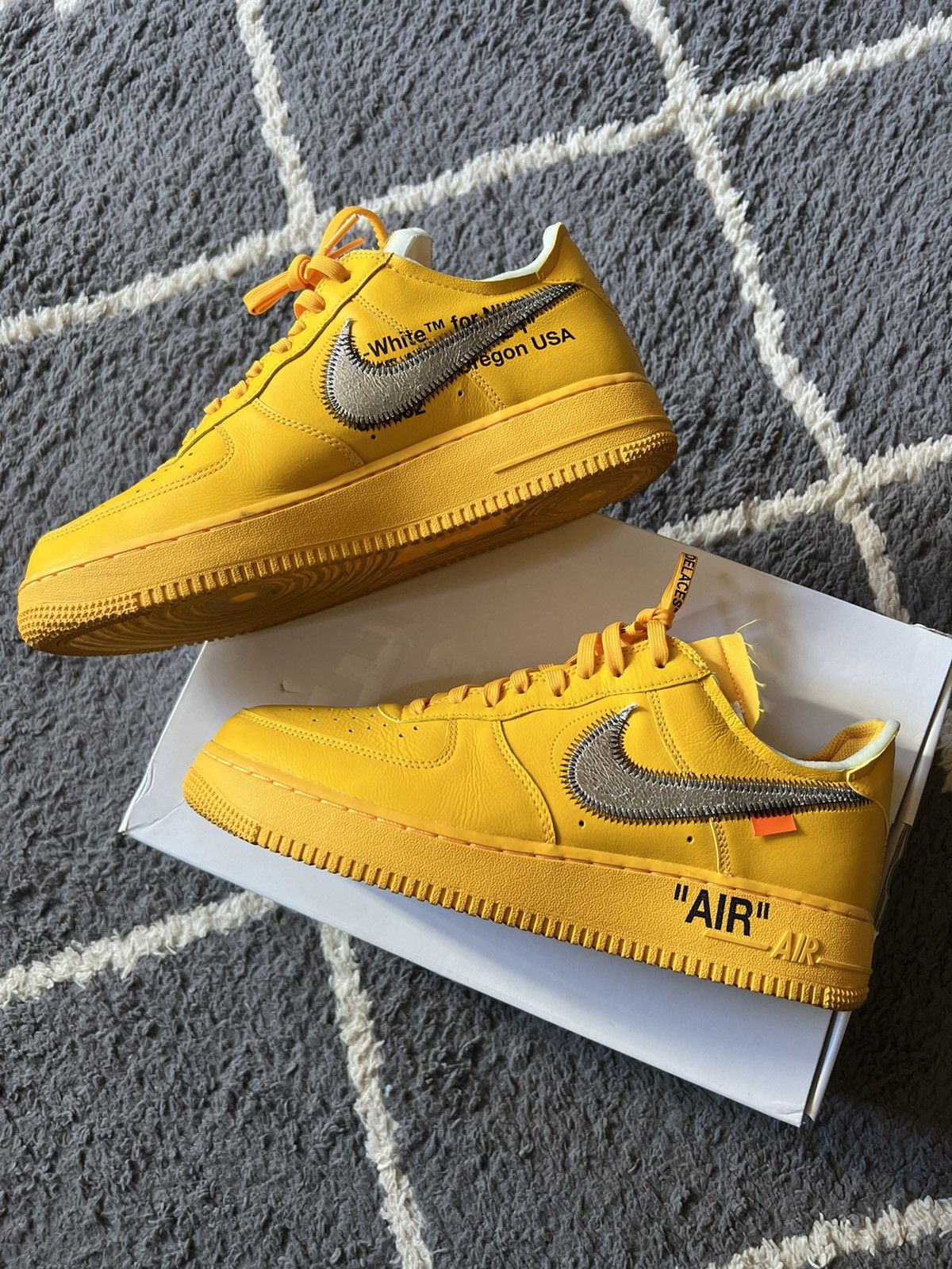 Nike Off white AF1 lemonade | Grailed
