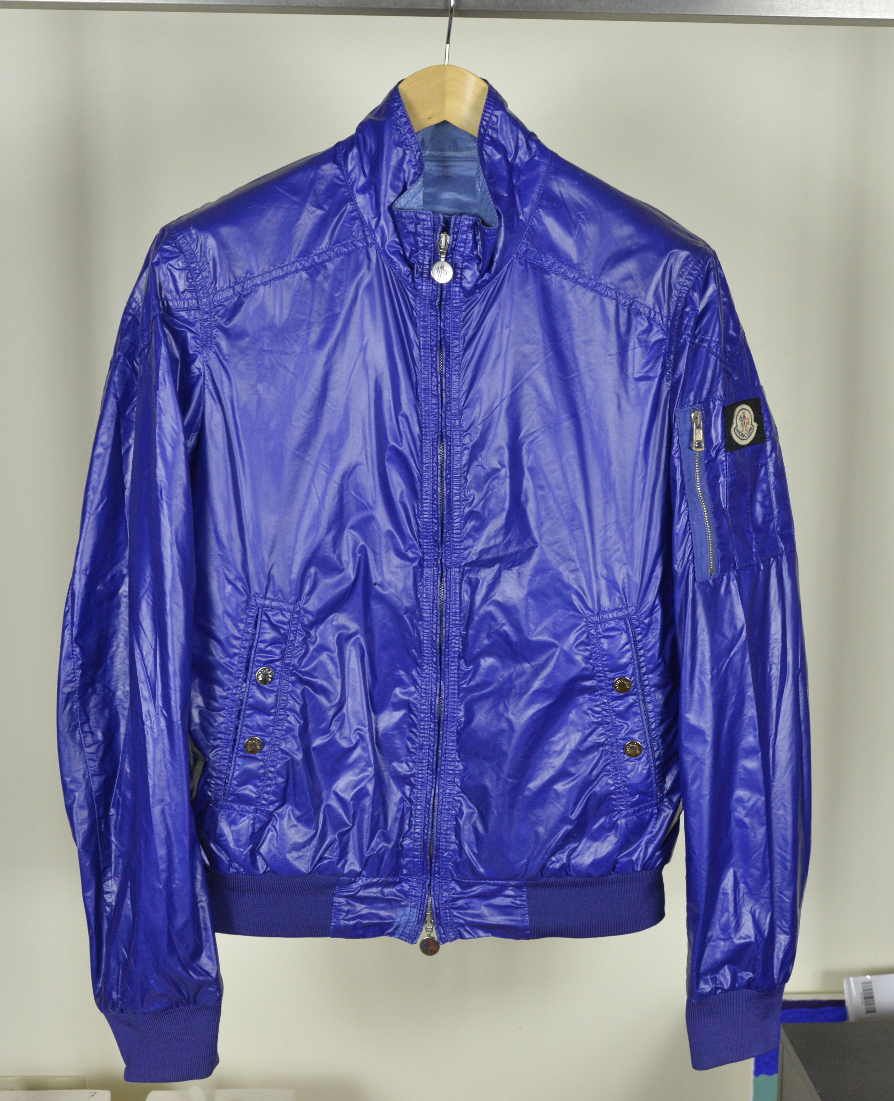 Moncler GLOSSY BLUE JACKET | Grailed