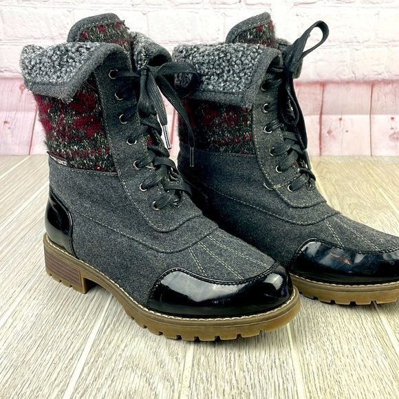 Other Muk Luks Jandon Lace up Water Resistant Ankle Boot w/ Faux F ...