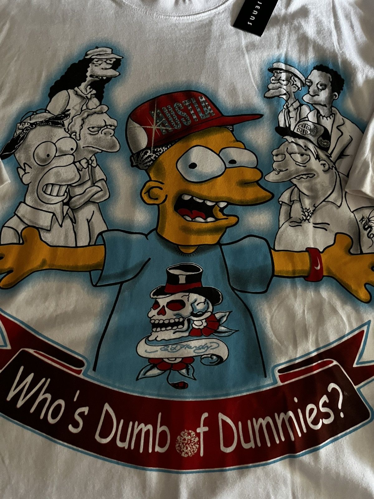 Movie × Streetwear Bart Simpson Bling w Ed Hardy Tee, who's dumb of ...