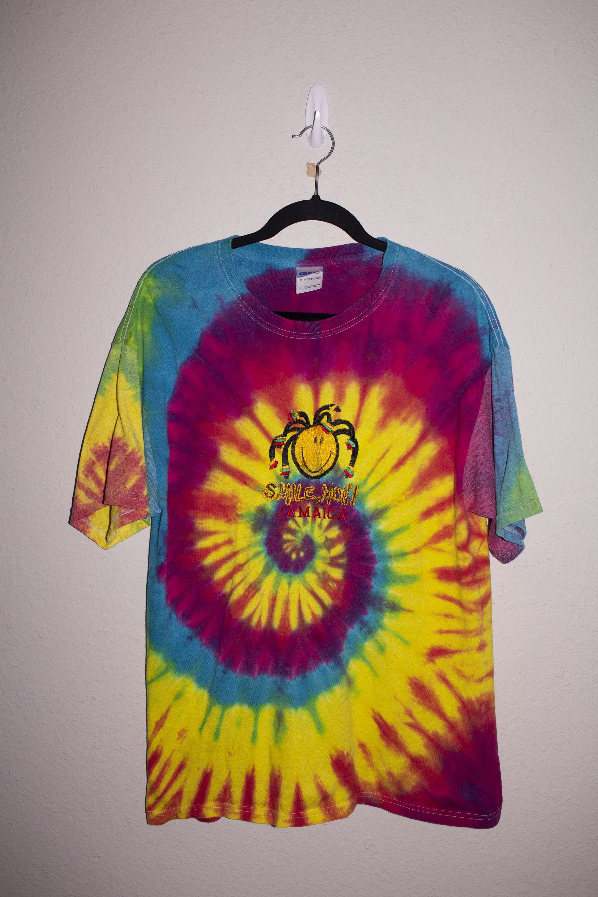 Vintage Y2K Jamaica "Smile Mon!" Embroidered T-Shirt | Grailed
