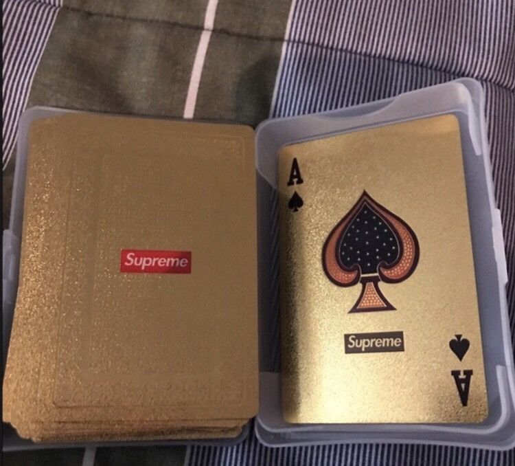 Supreme Deadstock 13FW Gold-Plated Supreme Playing Cards | Grailed
