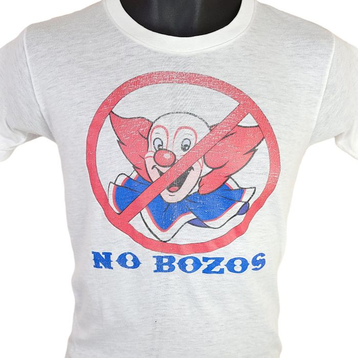 Vintage No Bozos T Shirt Vintage 80s Bozo The Clown Circus Carnival ...