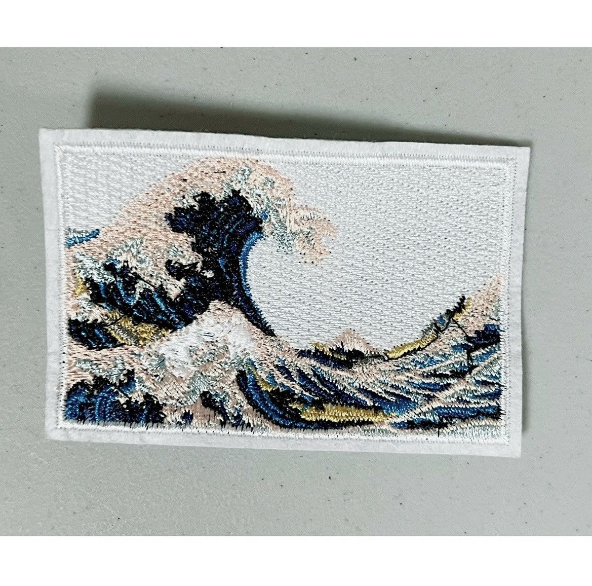 Japanese Brand The Great Wave Off Kanagawa Art Print Iron-On Sew-On ...
