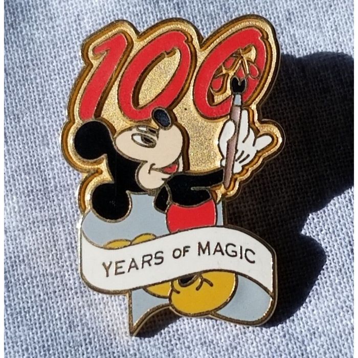 Disney Disney 100 Years Of Magic Mickey Mouse 100 Lapel Pin Brooch ...