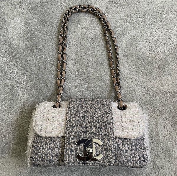 Chanel Chanel Y2K 2004 Classic Flap Tweed Fantasy Shoulder Bag | Grailed