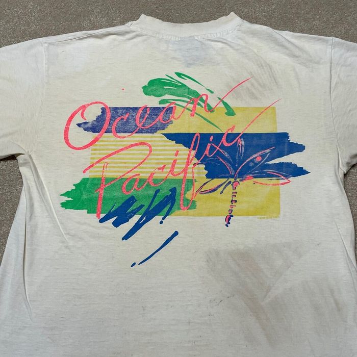Ocean Pacific Ocean Pacific Surf T Shirt Men Medium Adult White Beach ...
