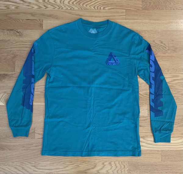 Palace Palace P 3D Tri-Ferg L/S Teal | Grailed