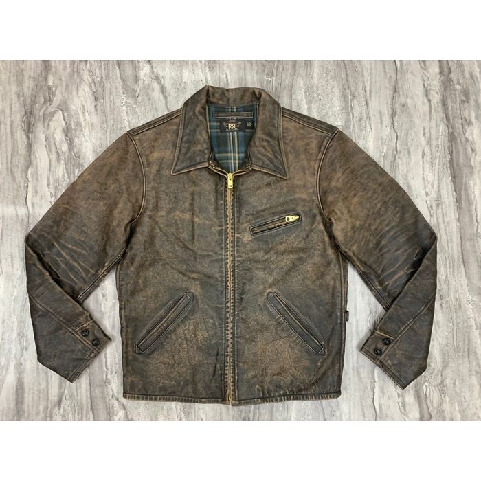 RRL Ralph Lauren Double RL Ralph Lauren Moto RRL Leather Biker Jacket | Grailed