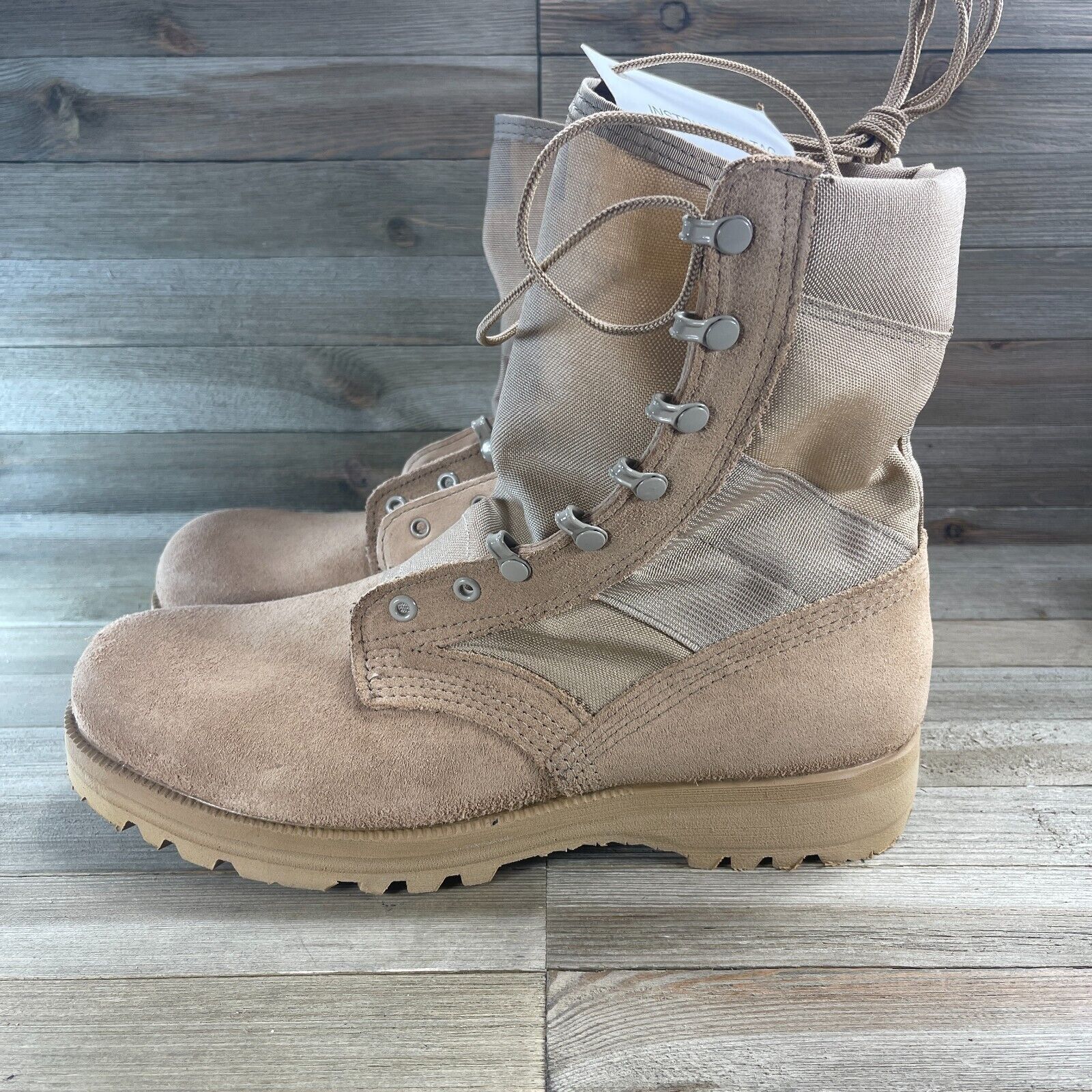 Vintage New Military Boots Altama PJ 07-07 EUC Hot Weather Vented Tan ...